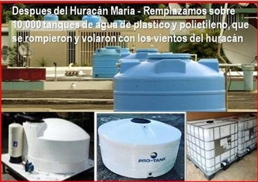 Cisternas de Agua 450 galones | 600 galones | 780 galones | 1,200 galones | Universal Solar PR